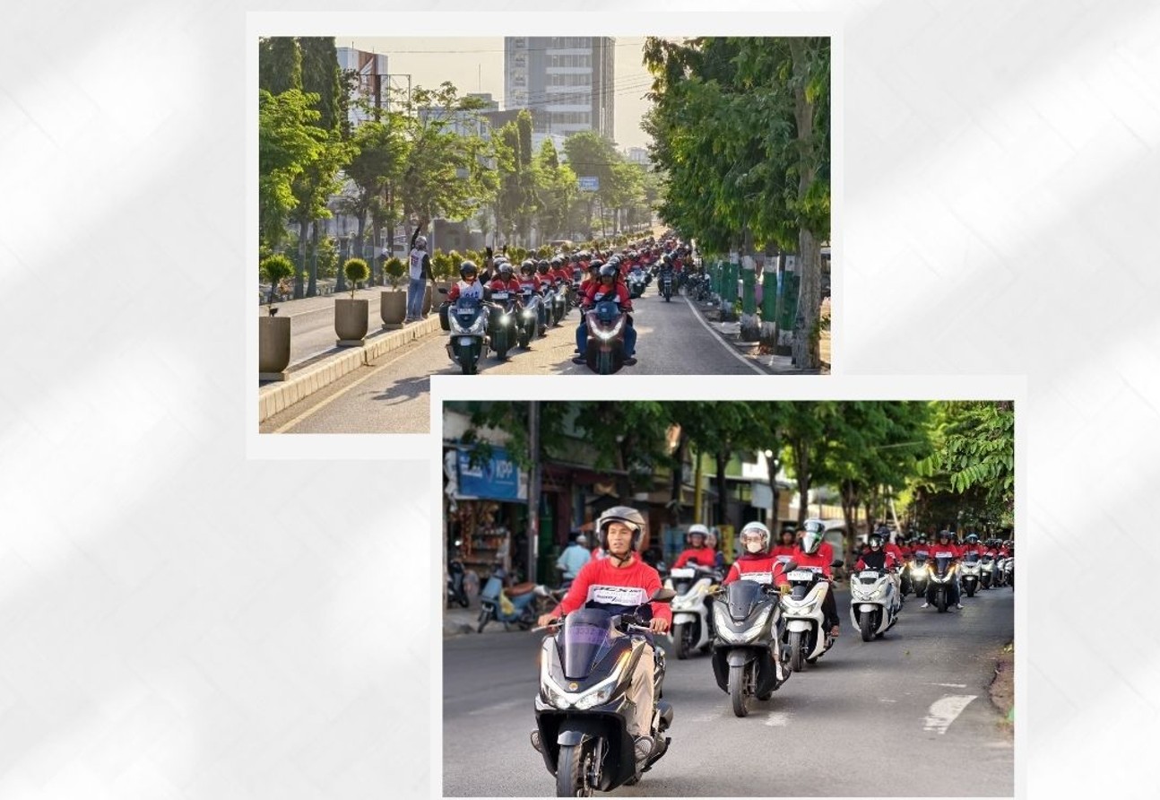 1000 Rider Honda PCX Day 2025 Ramaikan Pantai Prigi 360
