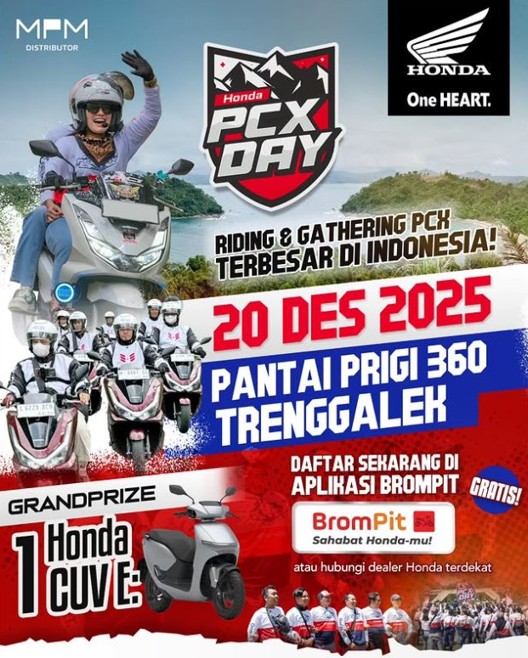 1000 Rider Honda PCX Day 2025 Ramaikan Pantai Prigi 360